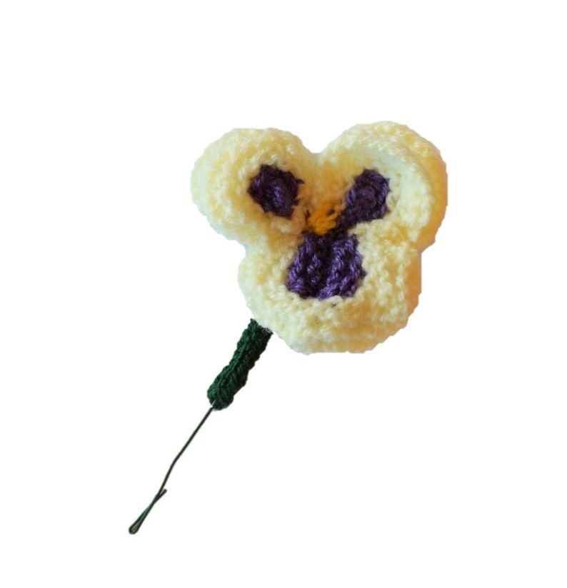 Knitting Pattern for Pot of Knitted Pansies Knitted Flowers - Etsy UK
