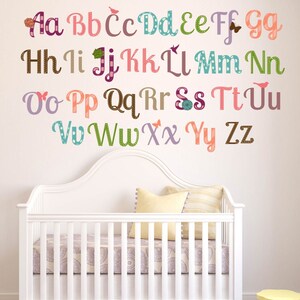 Alphabet ABC Letter Wall Decals Kids Wall Stickers Peel Stick - Etsy