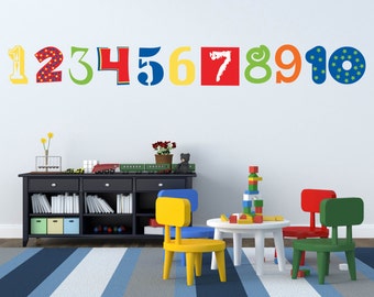Number Wall Decals for Kids Playroom Wall Decals for Kids - Etsy