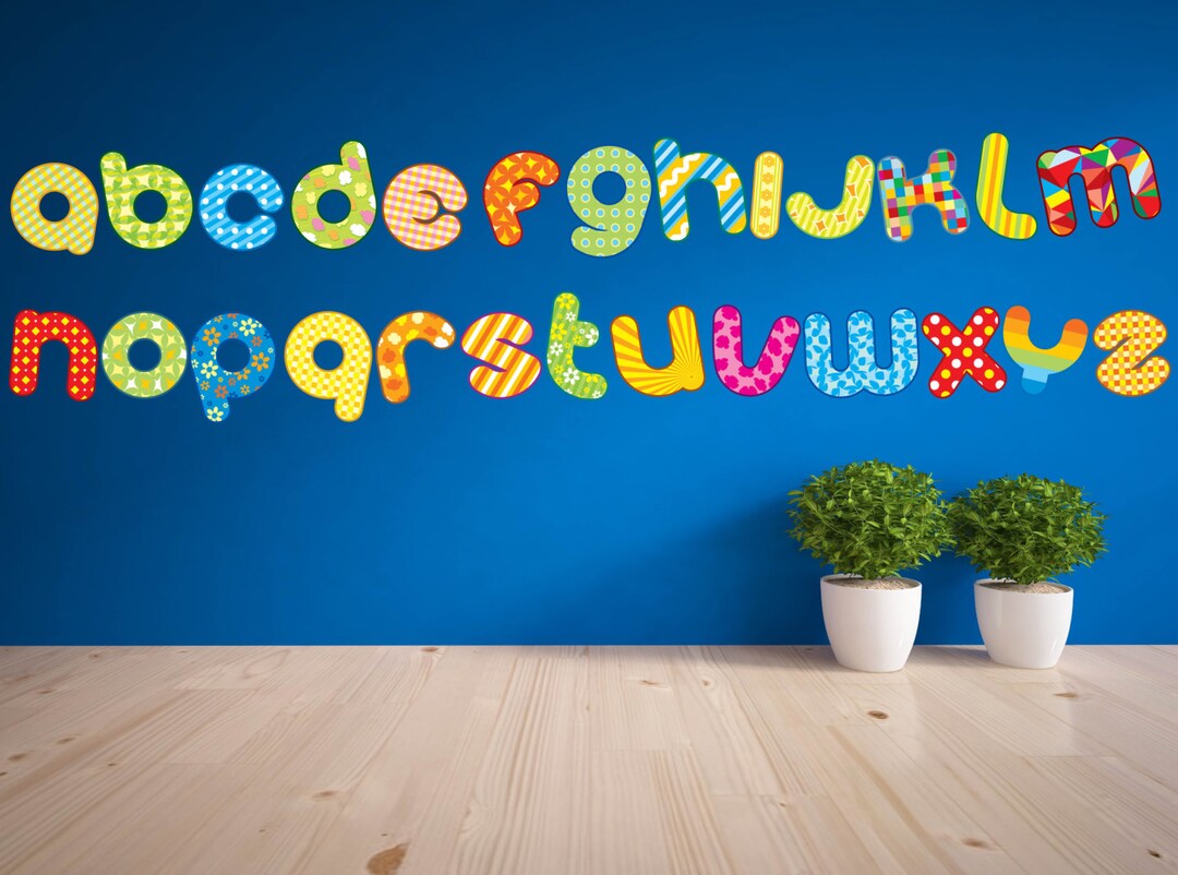 Alphabet ABC Educational Wall Decals Kids Stickers Peel Stick Removable ...