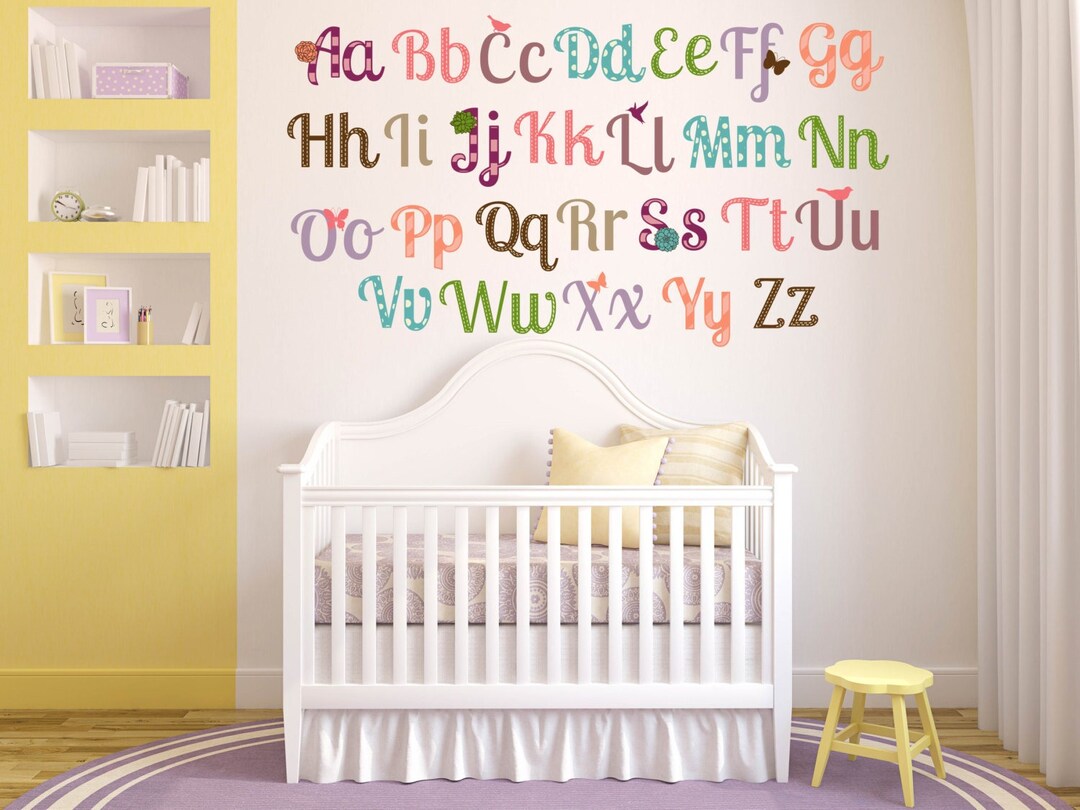 Alphabet ABC Letter Wall Decals Kids Wall Stickers Peel Stick - Etsy
