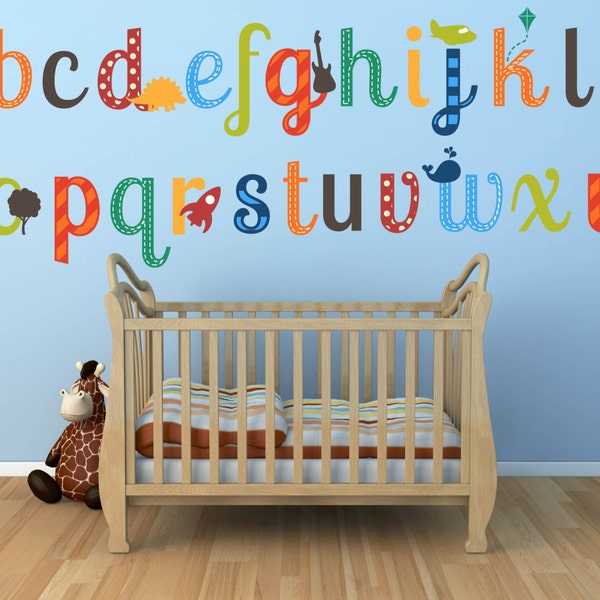 Alphabet Wall Decals - Etsy