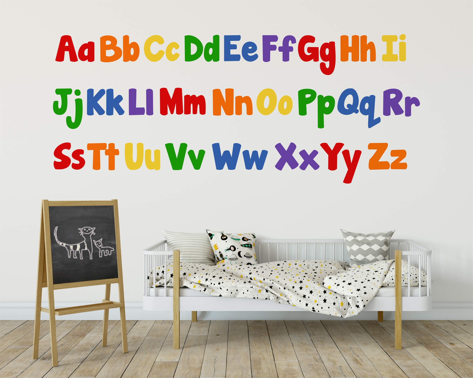 Alphabet ABC Wall Decals Wall Decals Kids Wall Stickers Peel | Etsy