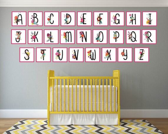 ABC Alphabet Letter Educational Wall Decals Kids Wall Stickers - Etsy