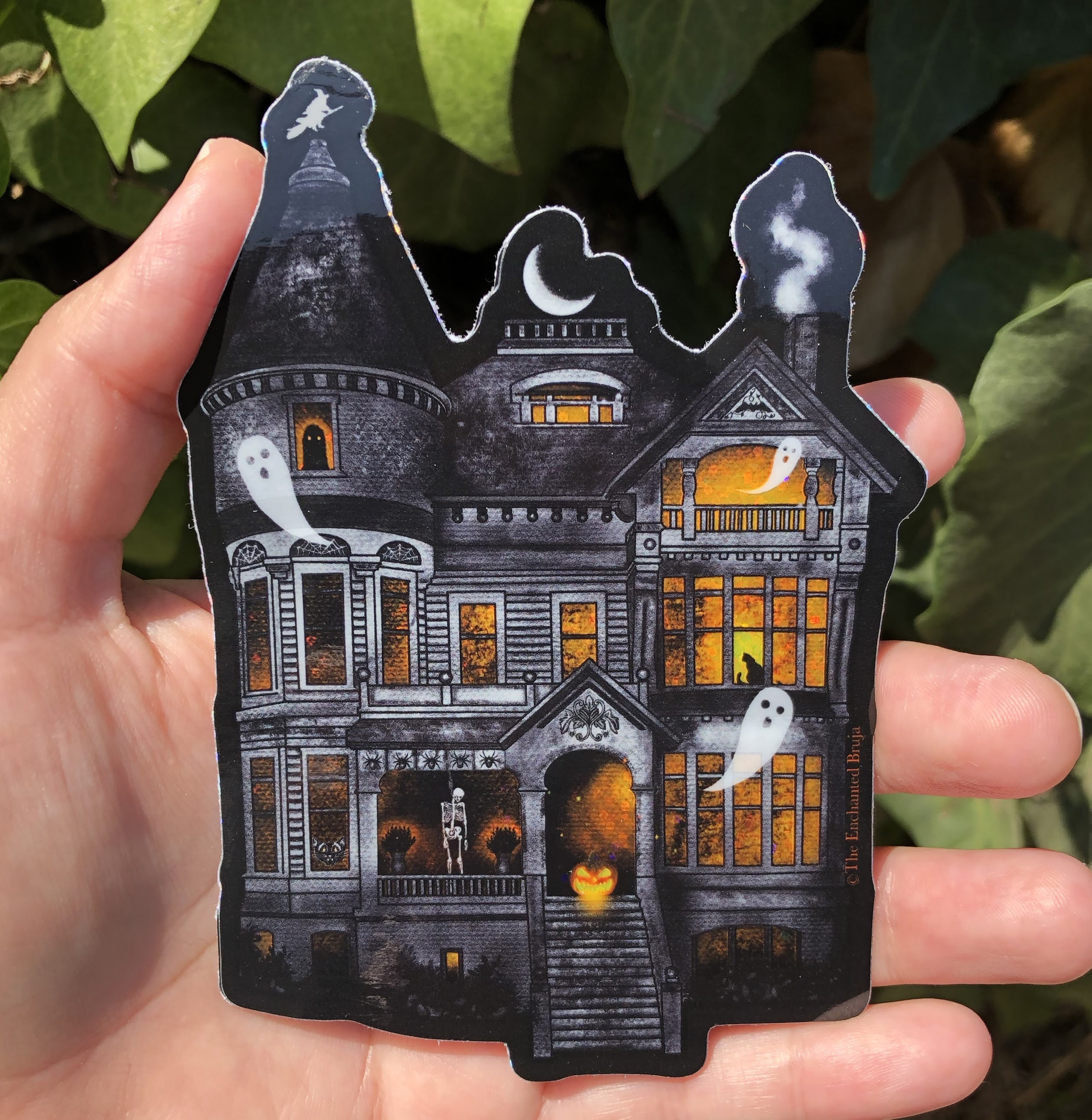 Spooky Haunted House Sticker Stickers Paper & Party Supplies etna.com.pe