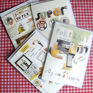 Super 8 Pack of 4 A5 Greetings Cards - Etsy