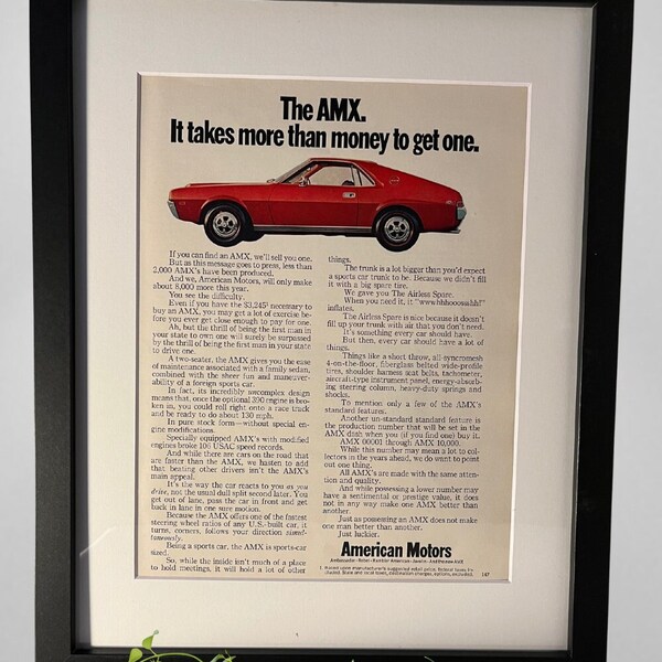 1960s Muscle Car Ad - Etsy
