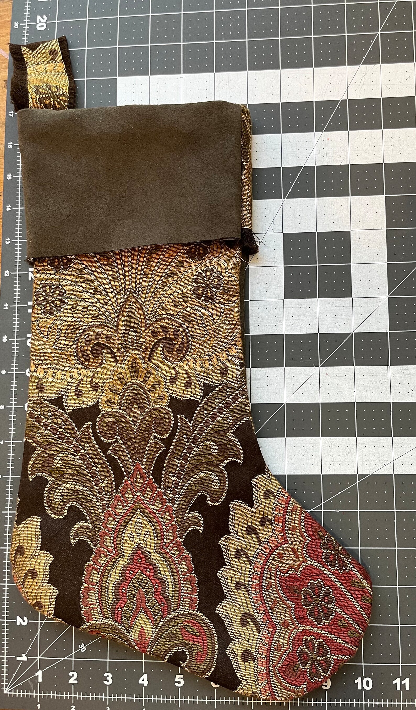 One of a Kind 2 Sided Hang Left or Right Brown and Paisley - Etsy