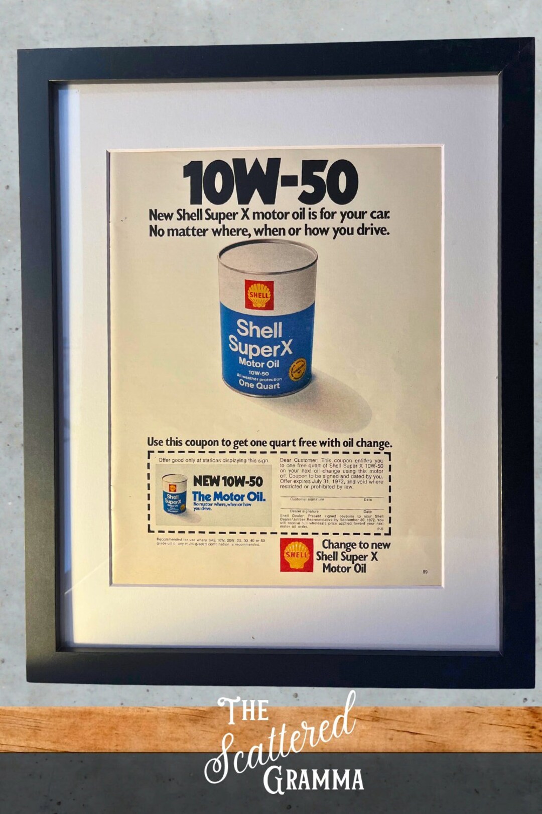 Shell Super X 10W-50 Motor Oil 1970's Original Vintage Print Ad Playboy ...