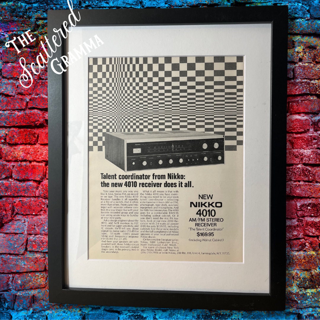 Old Nikko Stereo AM/FM Reciever Ad Original 1970s Vintage Print Ad ...