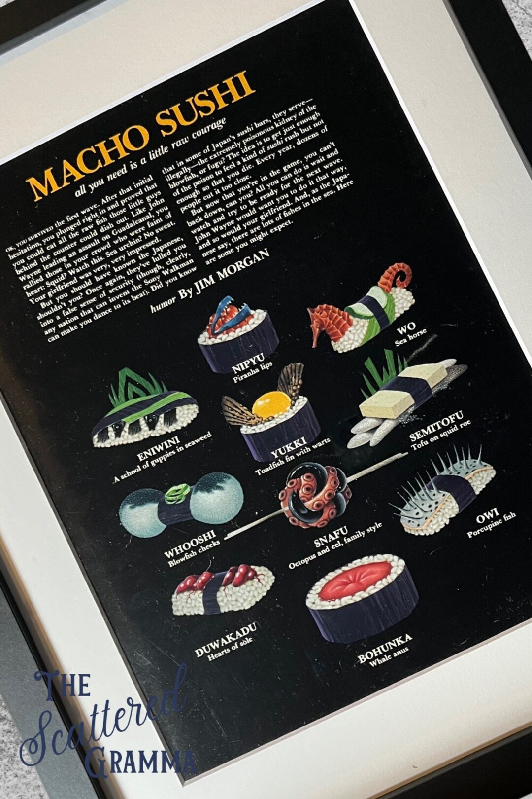Playboy Art Macho Sushi Original 1980s Vintage Print Ad Magazine Advertisement 1984 Kitchen ...