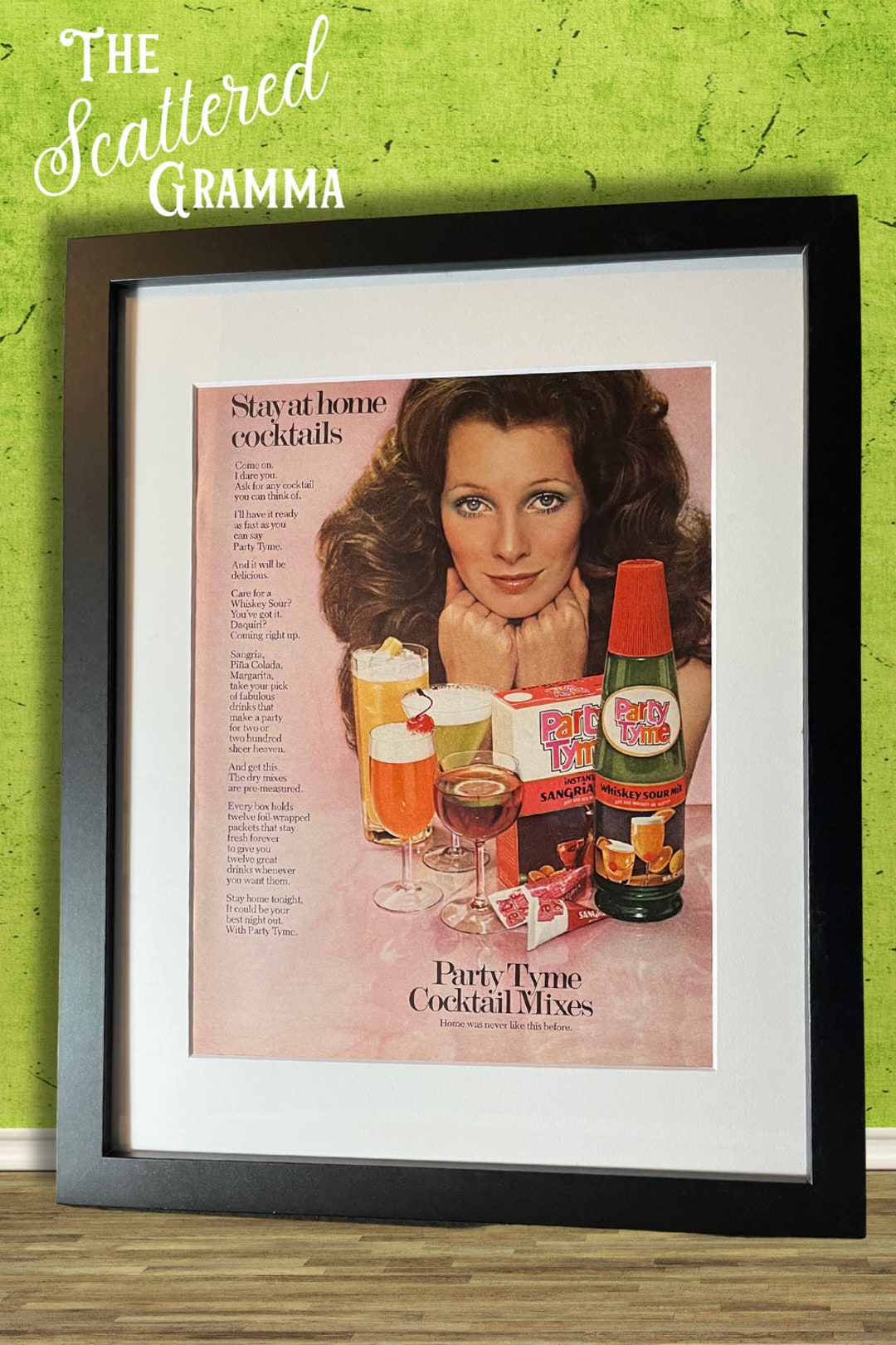 Party Time Cocktail Mixes Stay at Home Drinks Original 1970s Vintage ...