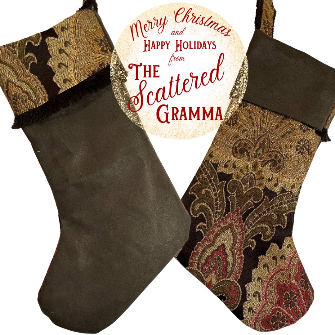 One of a Kind 2 Sided Hang Left or Right Brown and Paisley - Etsy