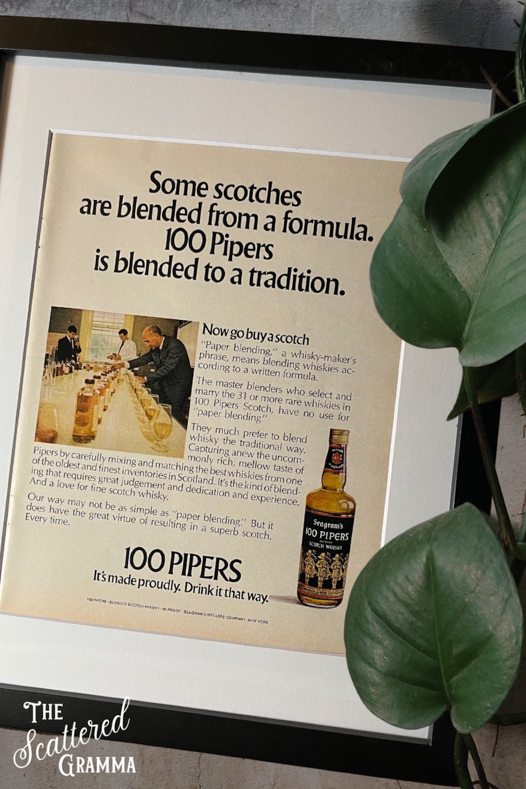 Seagram's 100 Pipers Scotch 1970s Original Vintage Print Ad Playboy ...