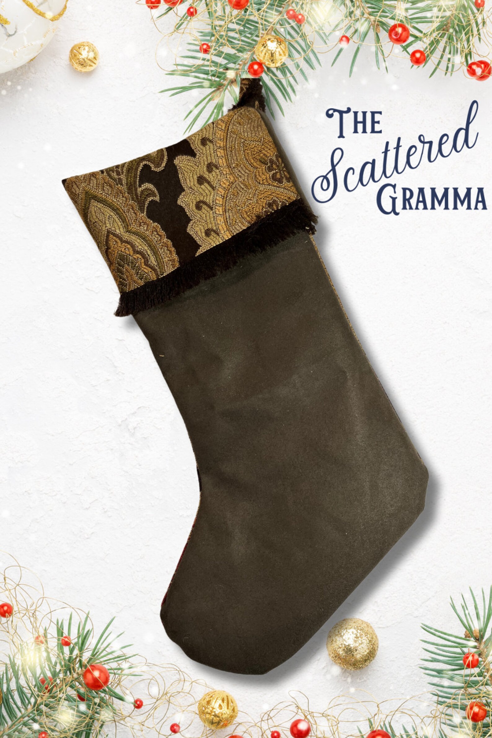 One of a Kind 2 Sided Hang Left or Right Brown and Paisley - Etsy