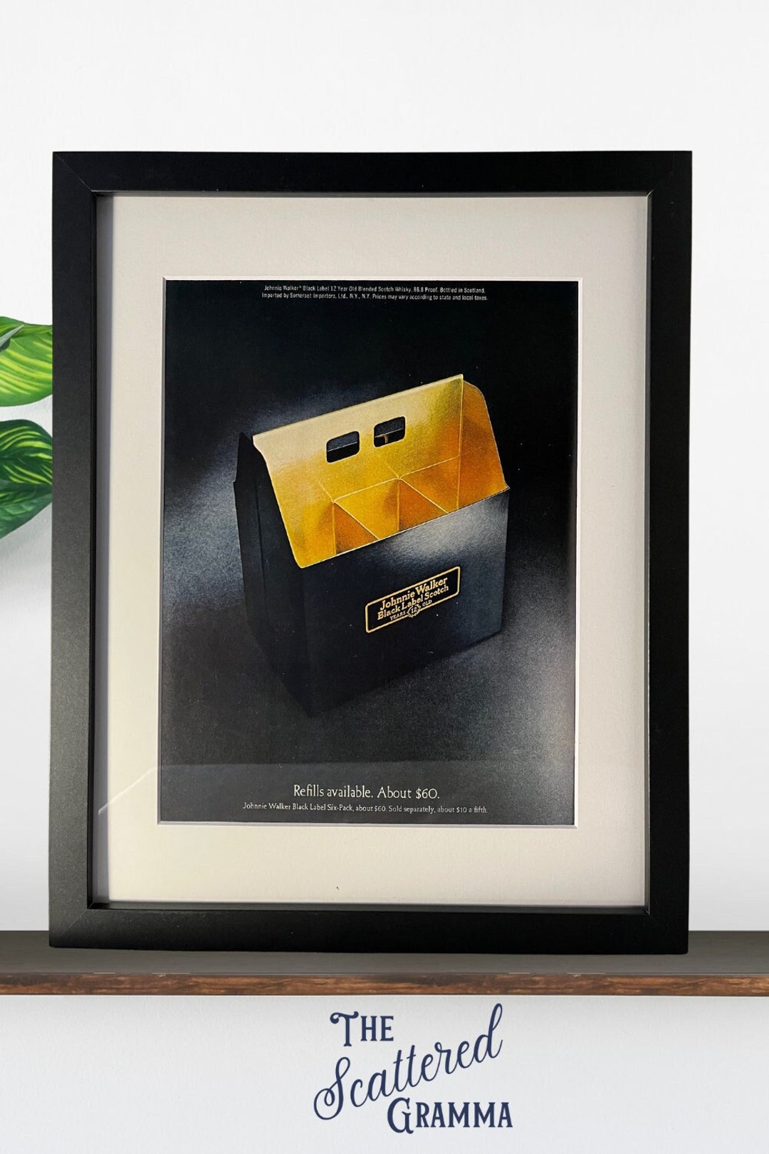 Johnnie Walker Black Label Scotch Carrying Case Original 1970s Vintage ...