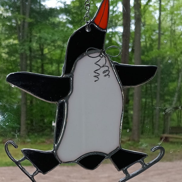 Penguin Suncatcher Stained Glass - Etsy