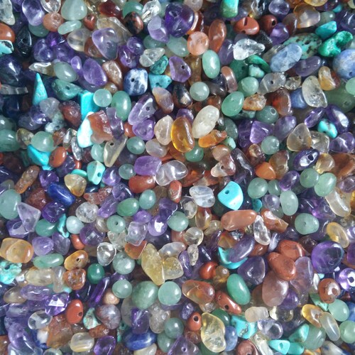 10 Jars of Undrilled Semi Precious Stone Chips SET 2 | Etsy