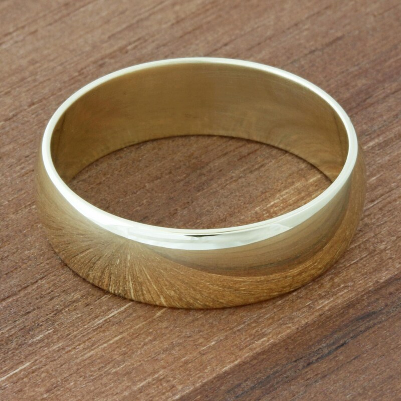 Brass Polished Ring Men - Etsy
