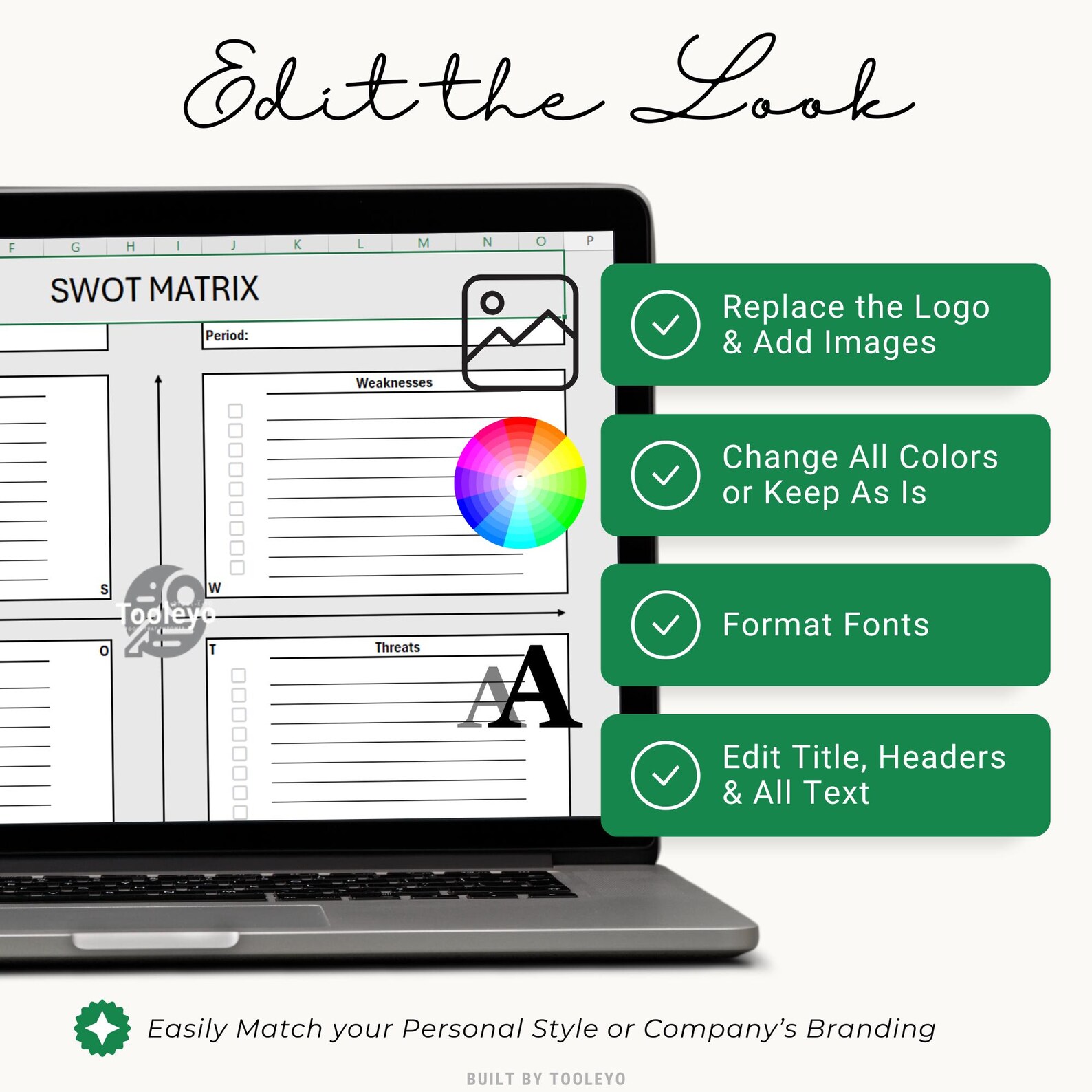 SWOT Matrix Excel Analysis Template, SWOT Analysis Tool, SWOT Template ...