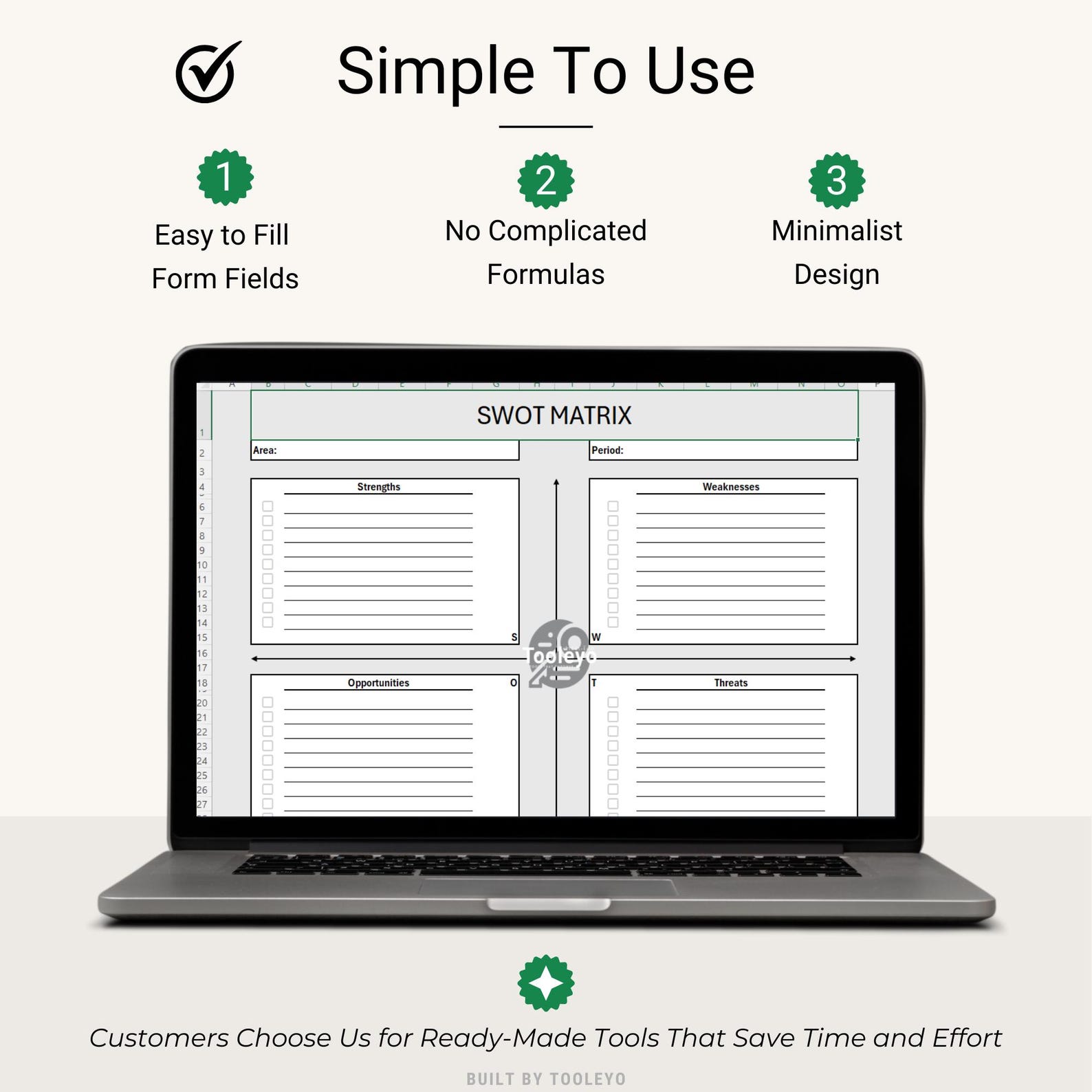 SWOT Matrix Excel Analysis Template, SWOT Analysis Tool, SWOT Template ...