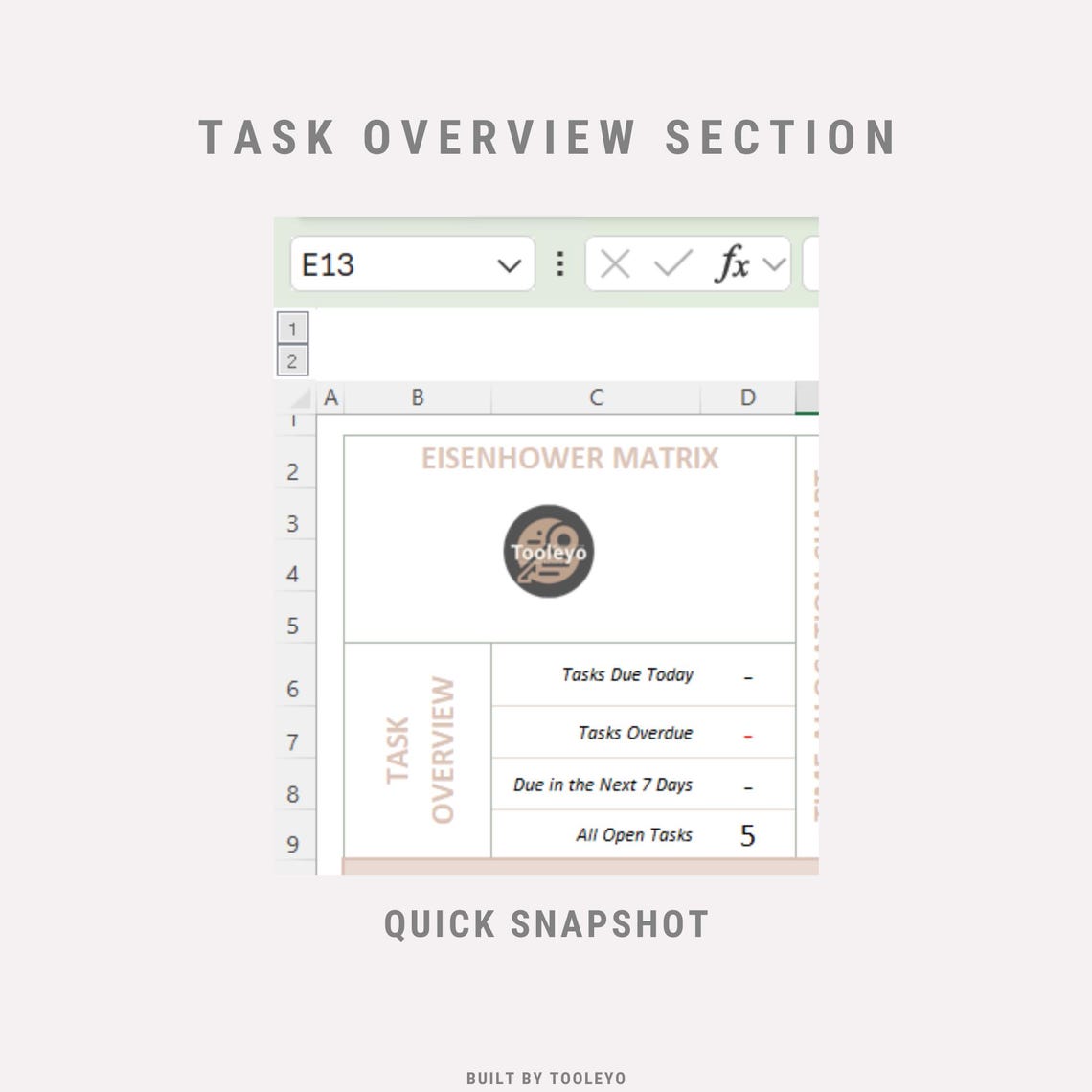 Eisenhower Matrix Excel Template, Decision Matrix Excel, Priority ...