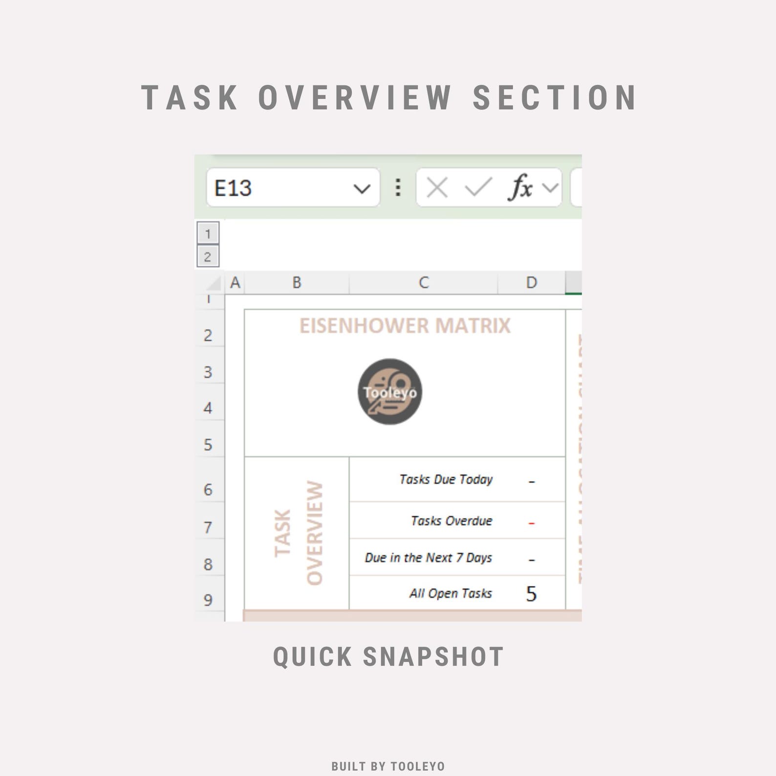 Eisenhower Matrix Excel Template, Decision Matrix Excel, Priority ...