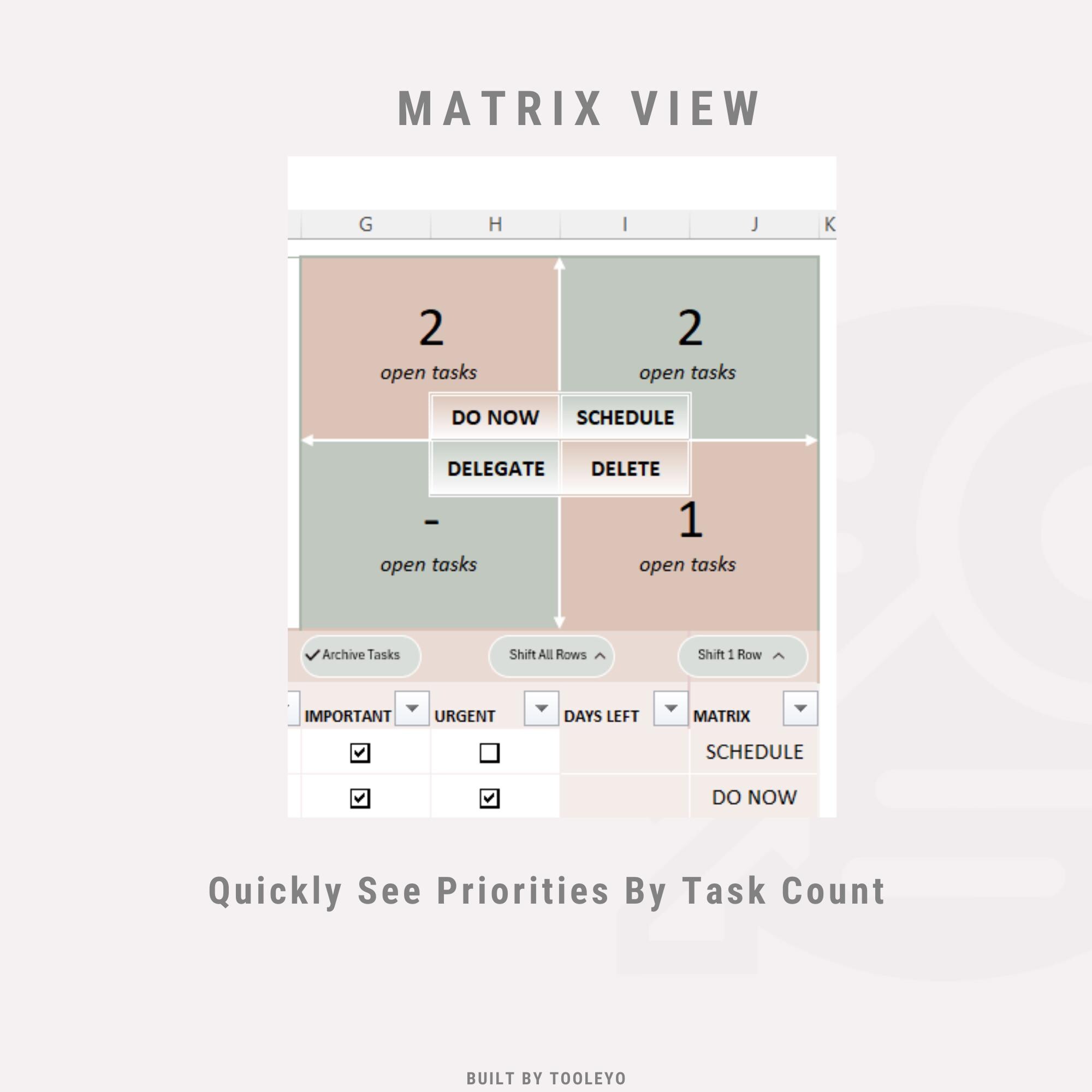 Eisenhower Matrix Excel Template, Decision Matrix Excel, Priority ...