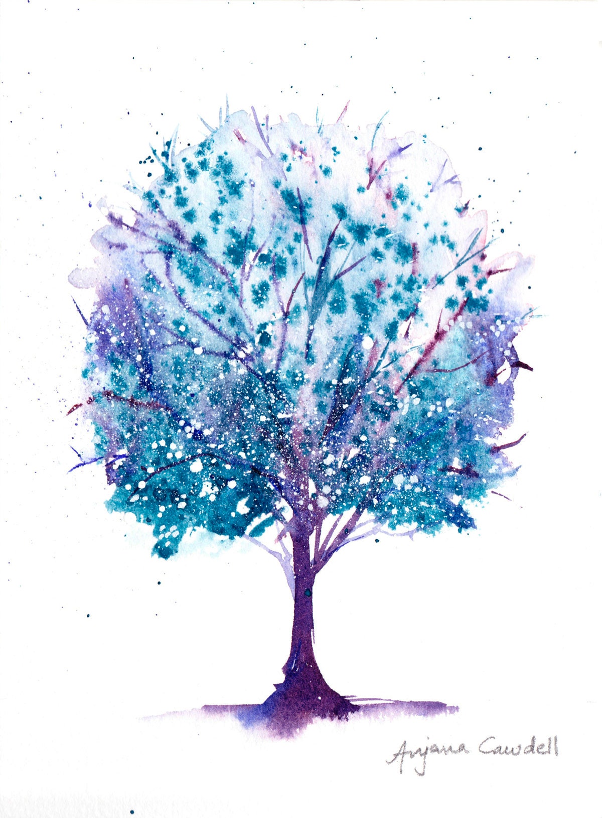 Rainbow Tree Painting Spring Summer Autumn Winter - Etsy UK