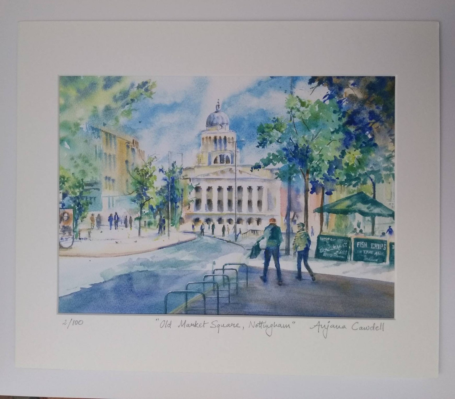 Nottingham Wall Art, Fine Art Giclee Print, Old Market Square ...