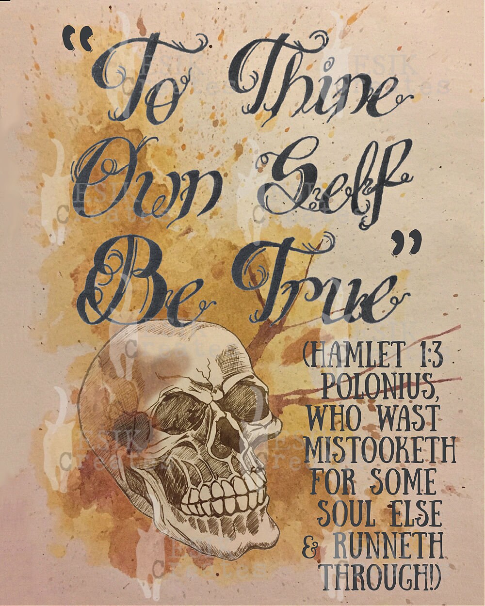 Hamlet to Thine Own Self Be True Vintage Poster - Etsy