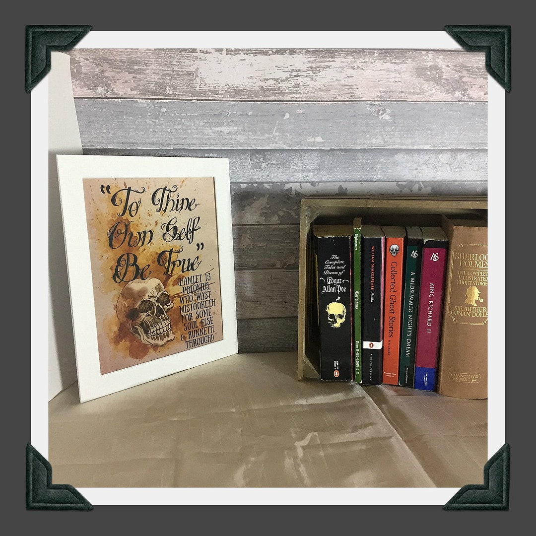 Hamlet to Thine Own Self Be True Vintage Poster Style Shakespeare ...