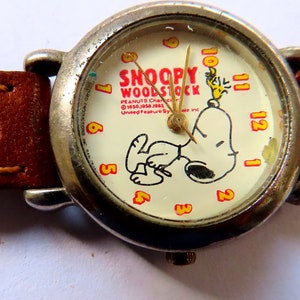 RARE Vintage 1985 Peanuts Snoopy and Woodstock Watch Quartz - Etsy
