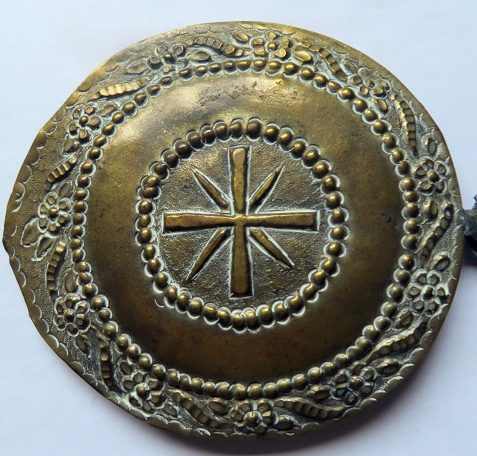 Vintage Antique Turkish Ottoman Empire Brass Belt Buckle, Two Parts, 8. ...