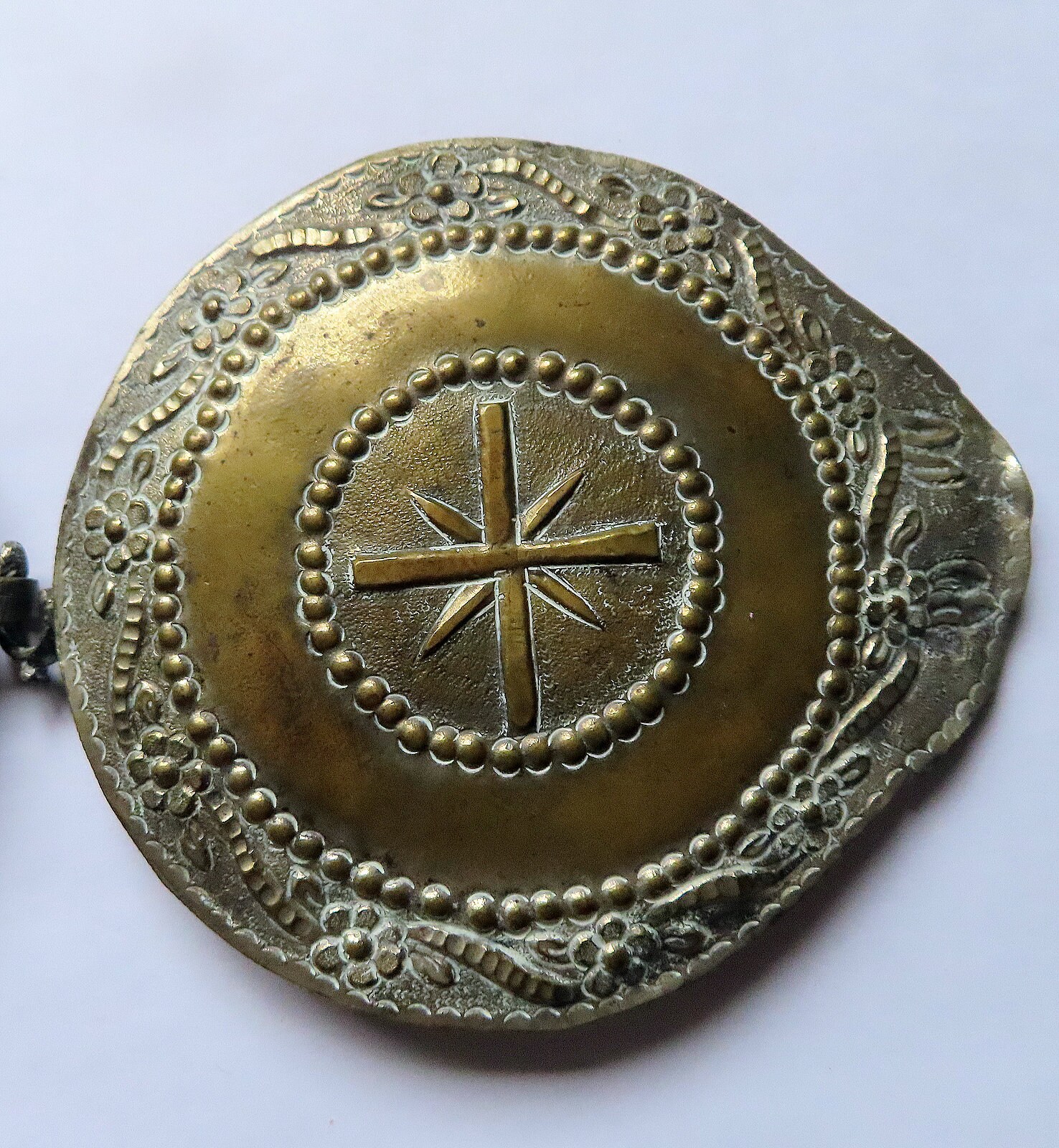 Vintage Antique Turkish Ottoman Empire Brass Belt Buckle, Two Parts, 8. ...