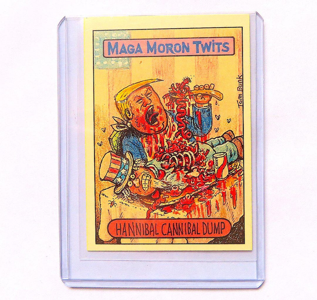 Tom Bunk Signed Donald Trump Parody Card: Maga Moron Twits Series 2 - Etsy