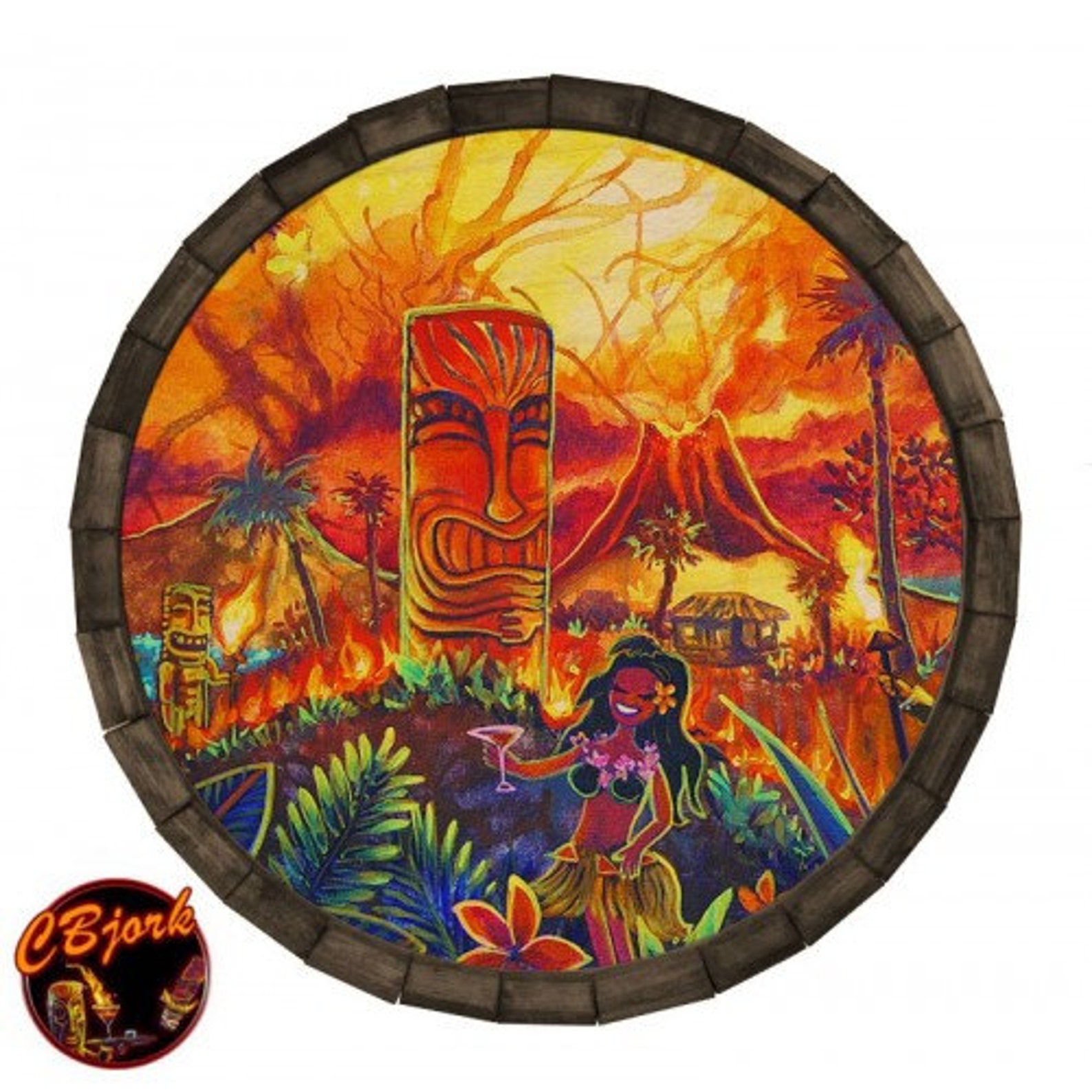 Tiki Decor Tiki Bar Table Tiki Bar Decoration Tiki Wood - Etsy