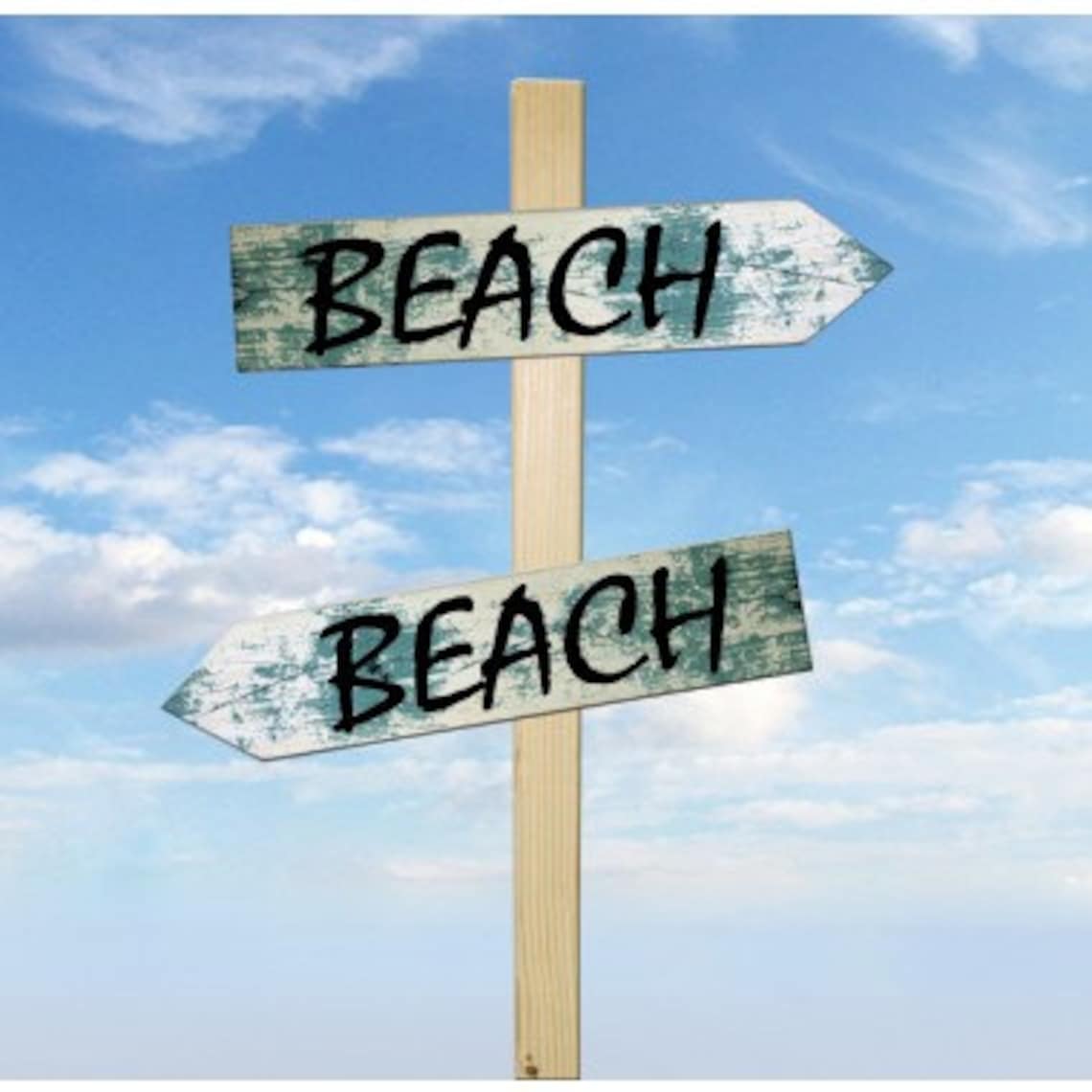 Beach Wood Arrow Sign - Etsy