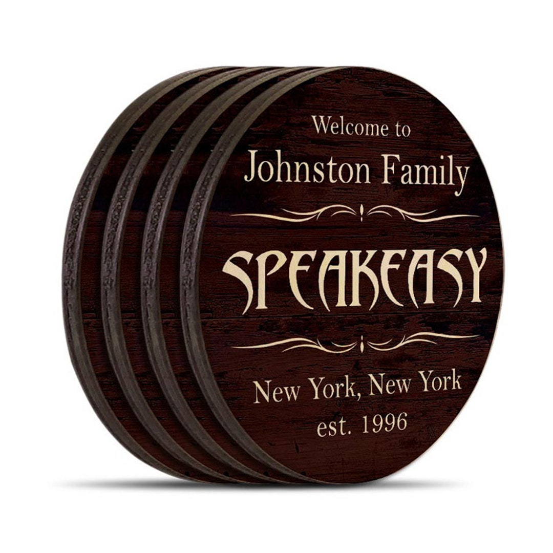 Wooden Coasters Customized Coaster Wood Bar Coaster Speak Easy Coaster ...