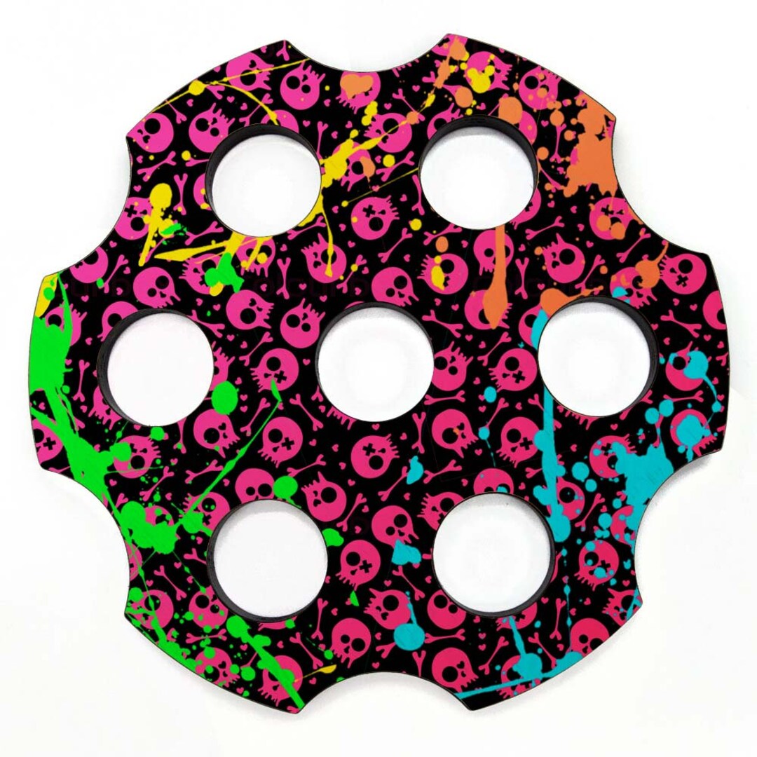 6-shooter Wood Shot Glass Caddy Tray and Bottle Topper skulls and ...