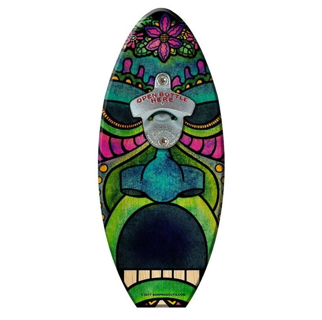 Mean Tiki Man Wall Mounted Wood Plaque Bottle Opener - Etsy