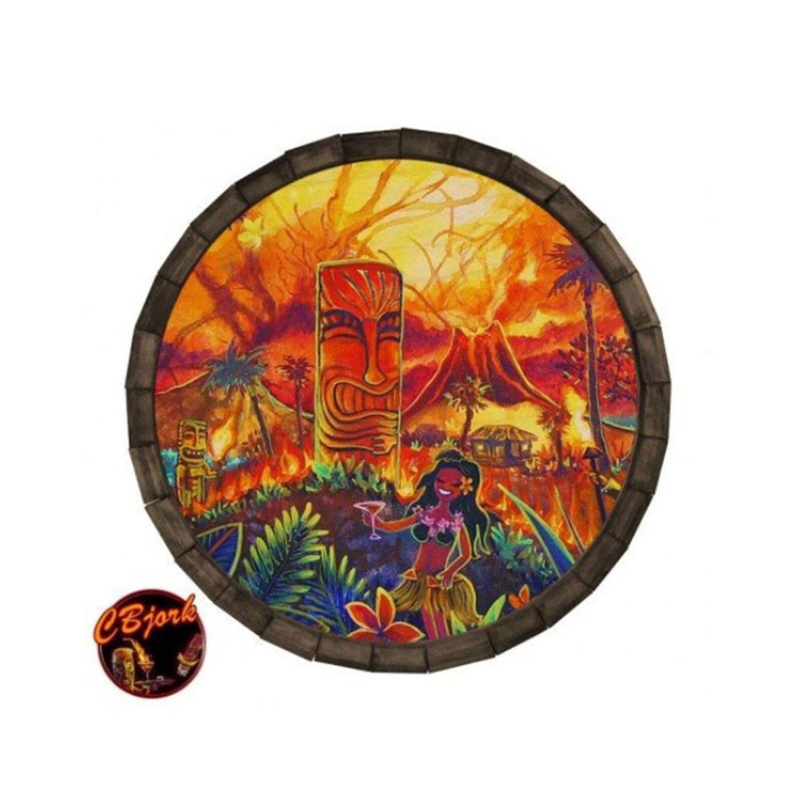 Tiki Decor Tiki Bar Table Tiki Bar Decoration Tiki Wood - Etsy