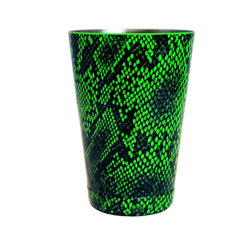 18oz Weighted NEON Green Snake Skin Cocktail Shaker Tin - Etsy