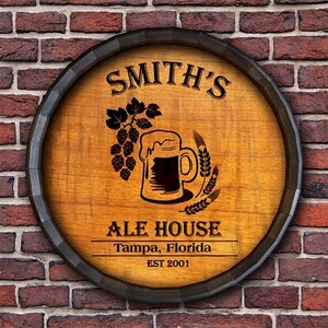 Ale House Custom Barrel Top Tavern Sign - Etsy