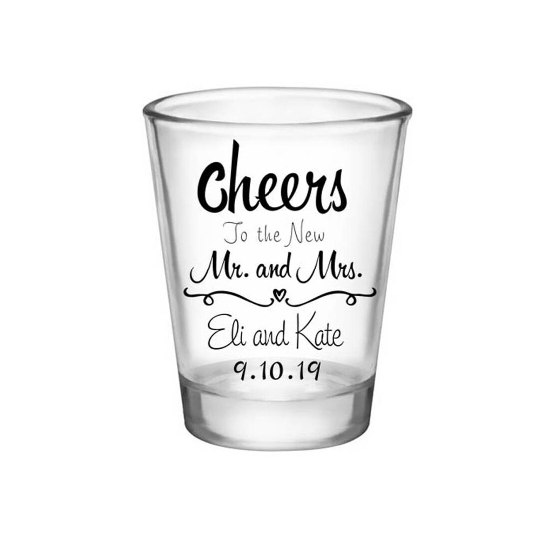 Custom Wedding Shot Glasses Cheers Wedding Shot Glass - Etsy