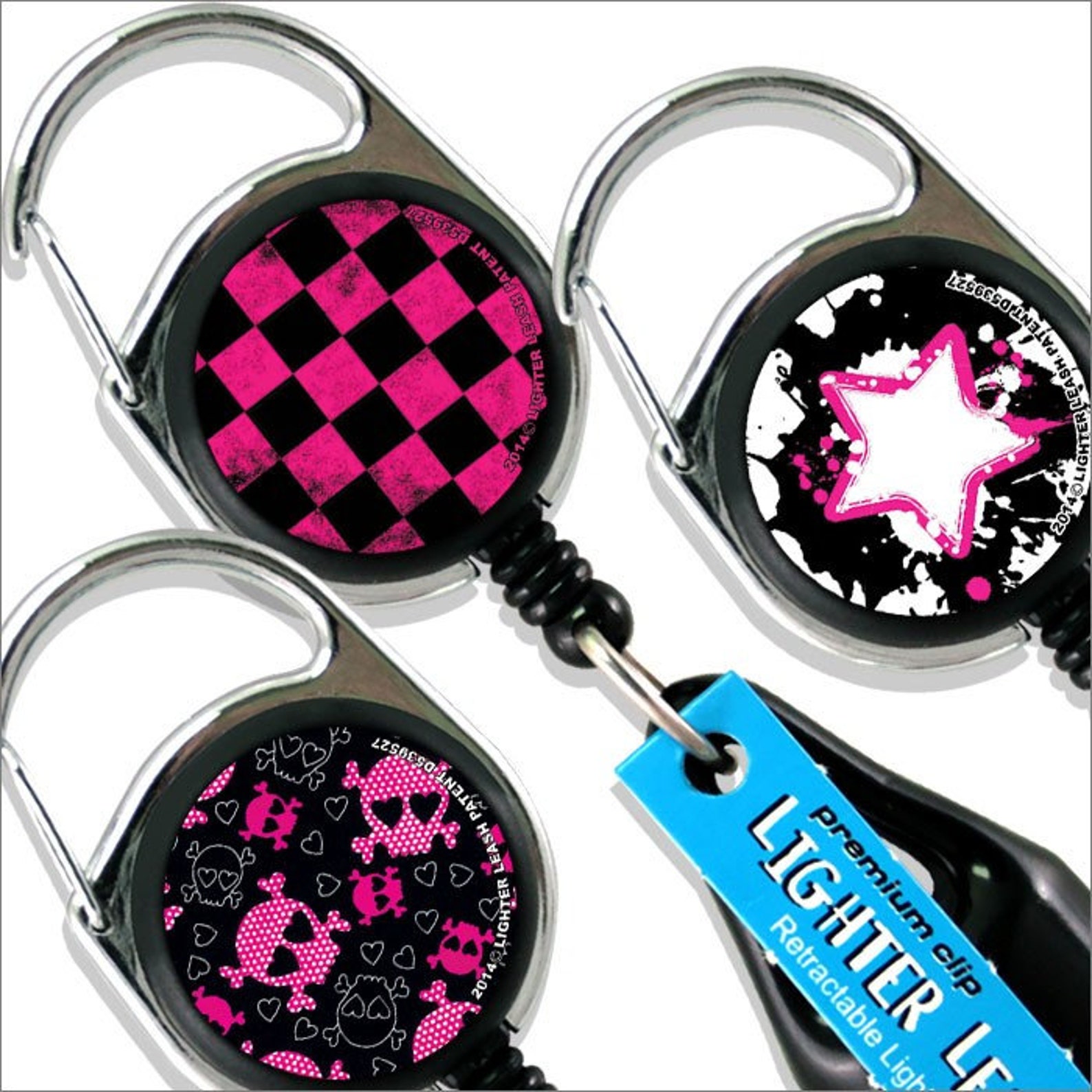 Premium Clip Lighter Leash® Grunge Pink and Black Series - Etsy