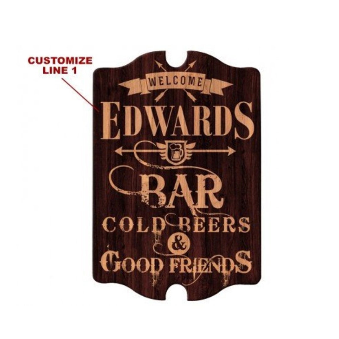 Personalized Tavern Sign Wooden Bar Welcome Wall Decor Etsy Personalized Tavern Sign Wooden Bar Welcome Wall Decor Etsy