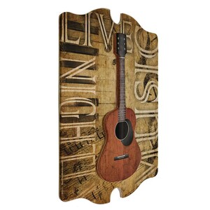 Wood Bar Sign Tavern Shaped Live Music Nightly - Etsy