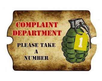 Complaint Department Sign - Etsy