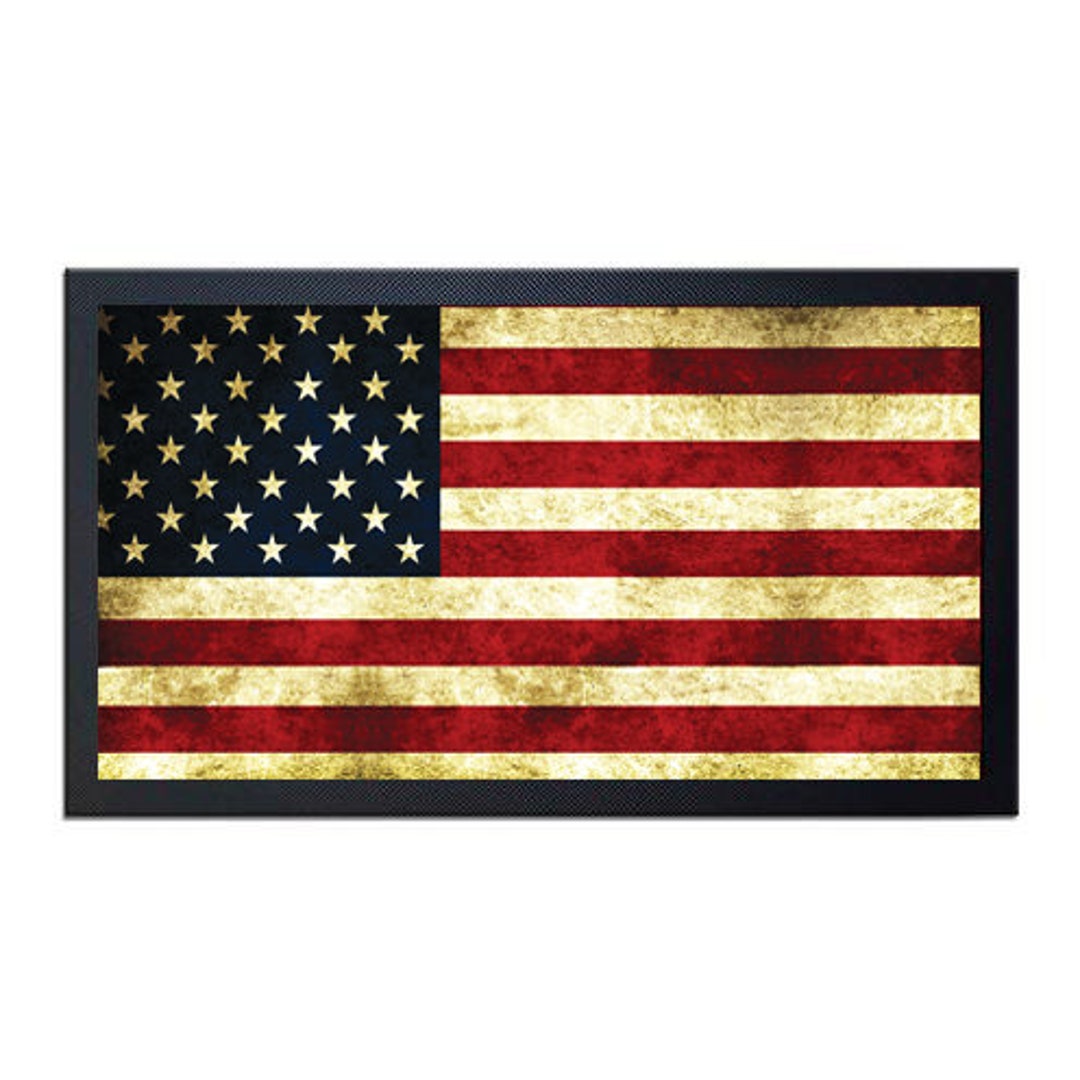 Bar Service Mat American Flag Patriotic Place Mat Rubber Place Mat ...